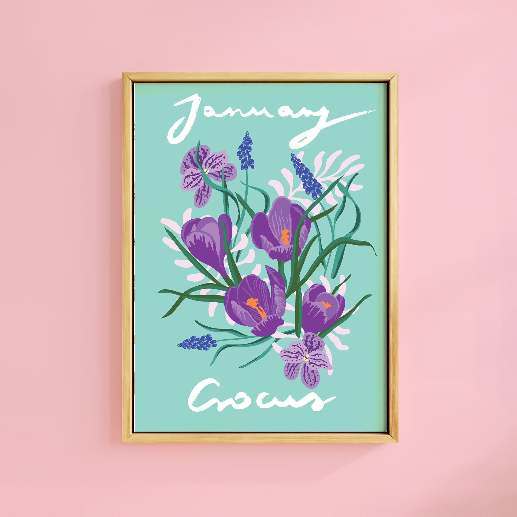 JANUARY CROCUS BIRTH FLOWER PRINT – OhSoDaisy