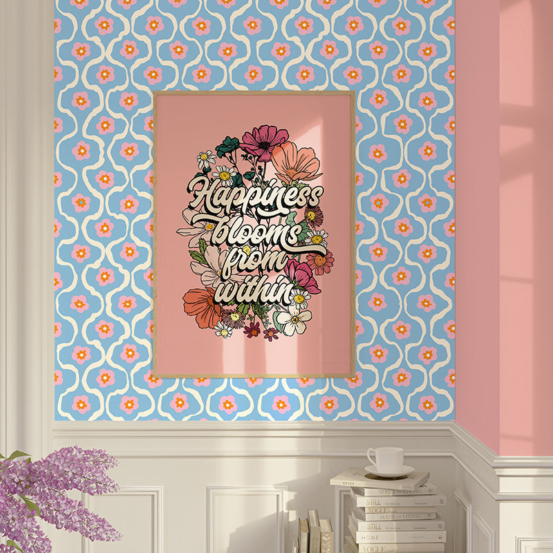 WIGGLE WIGGLE BLUE WALLPAPER – OhSoDaisy